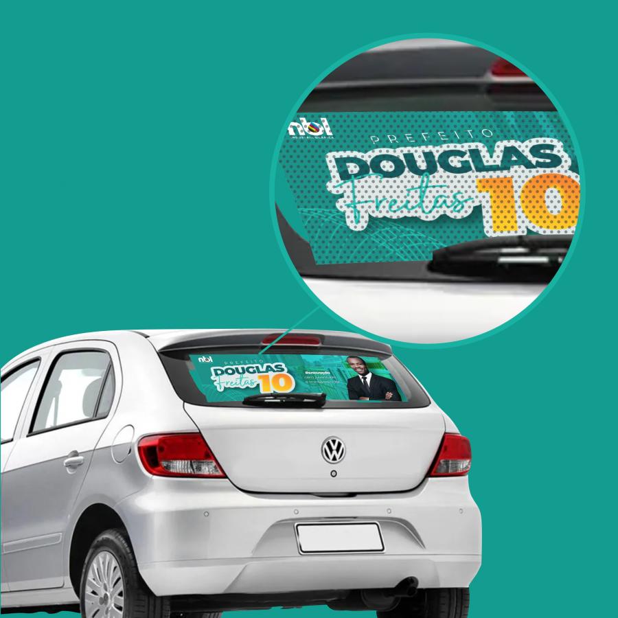 Adesivo Perfurado 70X30 - Campanha 70x30cm Adesivo perfurado 4x0 ...