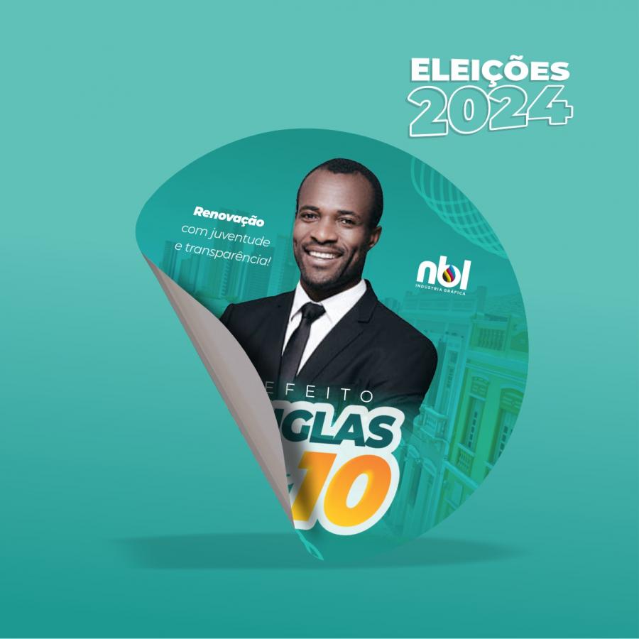 Boton 10x10cm 10x10cm Papel Adesivo brilho 4x0 (Colorido 1 lado) Sem ...